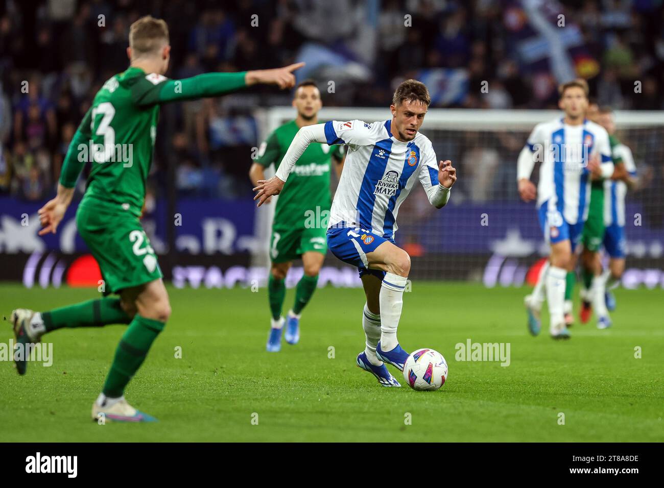 Barcelona, Spain. 18th Nov, 2023. Jofre Carreras (17) of Espanyol seen ...
