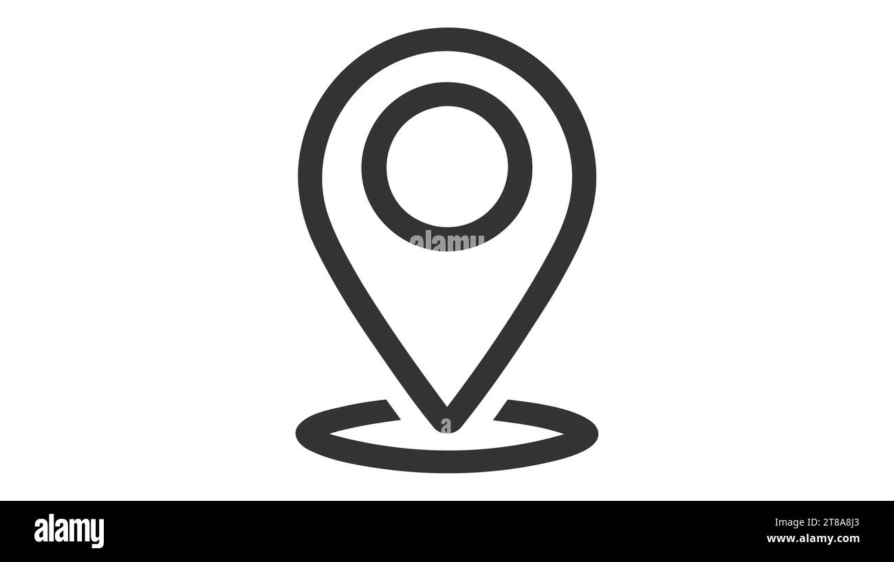 Pin icon vector. Location sign Isolated on white background Stock ...