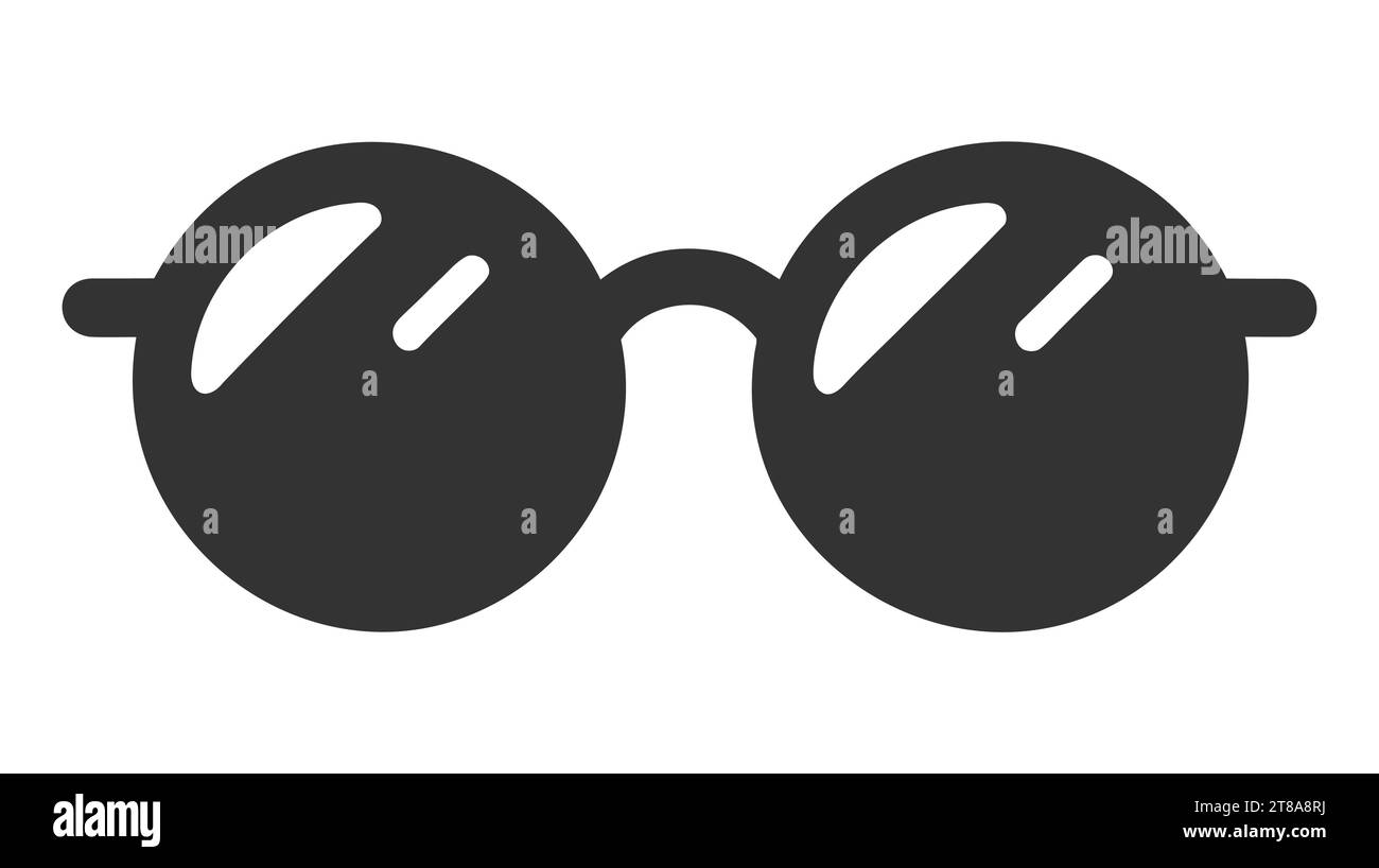 Eye glasses editable stroke outline icon isolated on white background ...