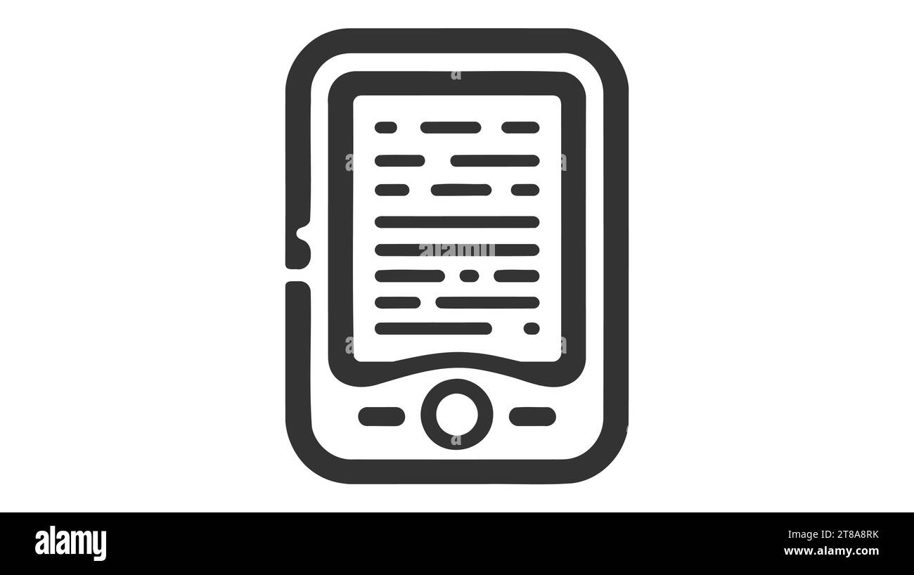 Ebook line icon, outline vector sign, linear style pictogram isolated ...