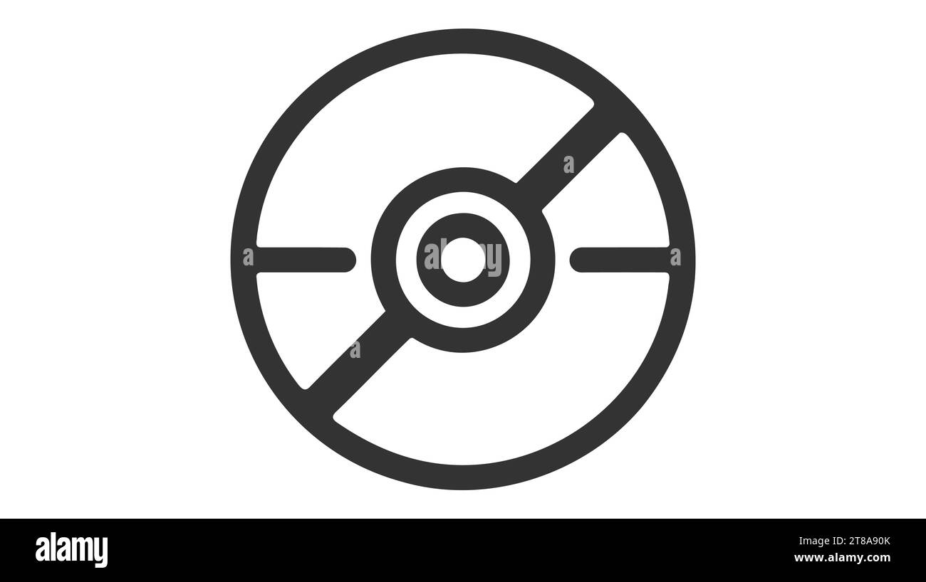 Compact Disk, Blu-ray, CD or DVD. Flat Vector Icon illustration. Simple ...