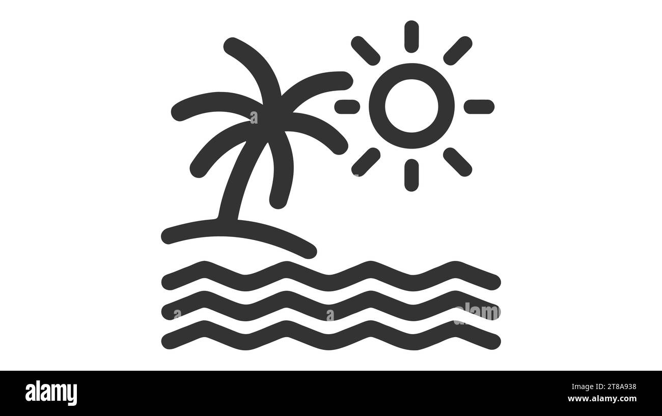 Palm tree icon on white background Stock Vector Image & Art - Alamy