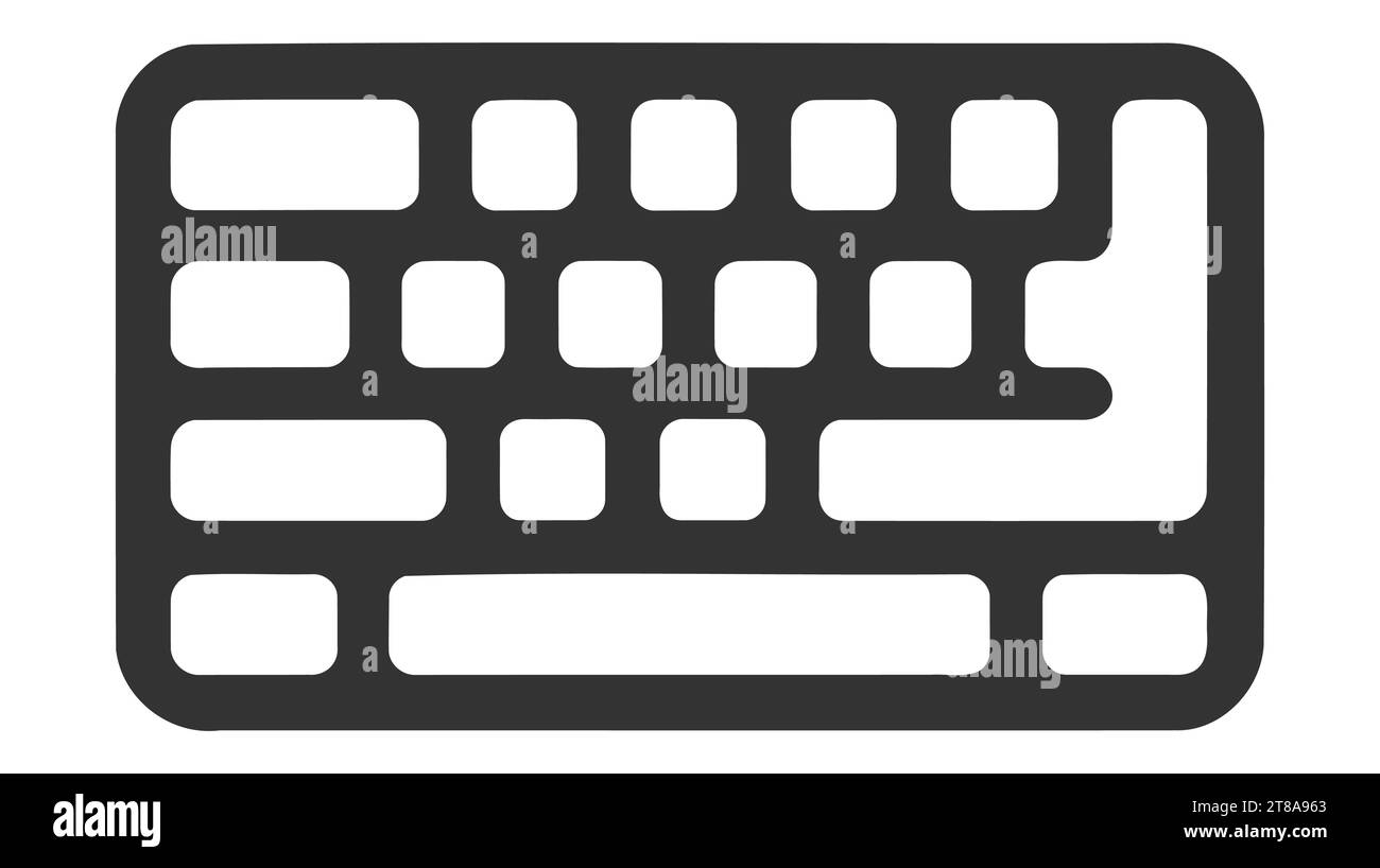 Keyboard vector icon. Keyboard linear sign. EPS 10 Stock Vector Image ...