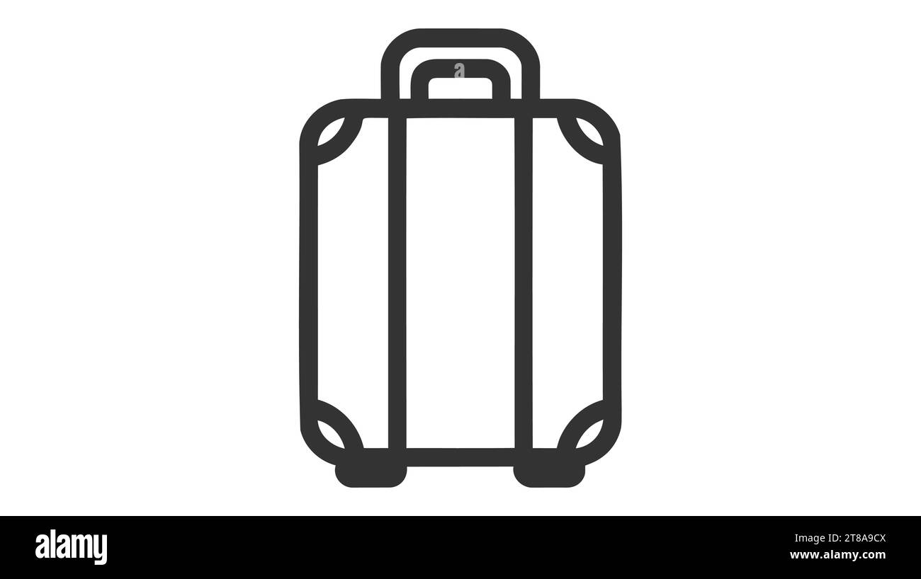 Baggage, luggage line icon, outline vector sign, linear style pictogram ...
