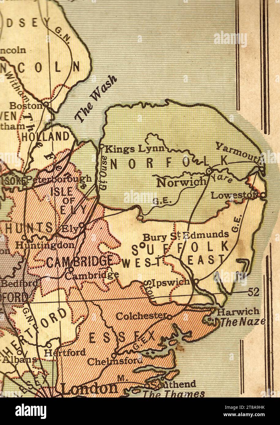 An antique political sepia coloured map of England and Wales showing ...