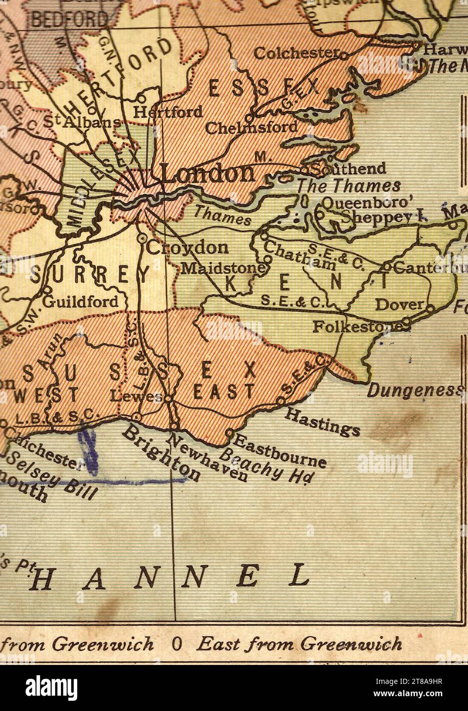 An antique political sepia coloured map of England and Wales showing ...
