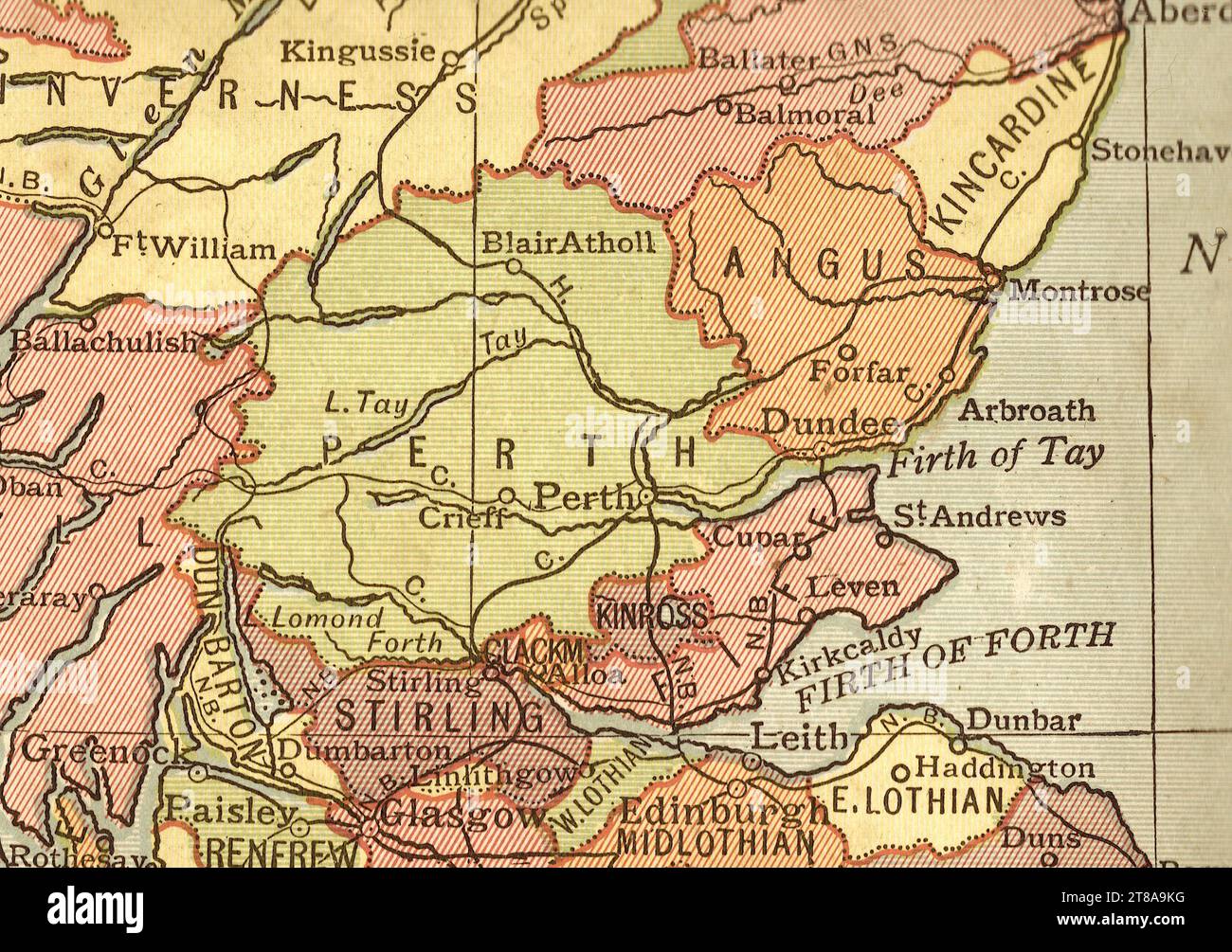 Firth of forth map hi-res stock photography and images - Alamy