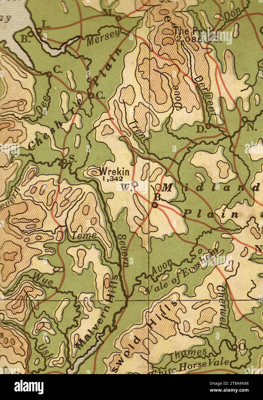 Cheshire county map hi-res stock photography and images - Alamy