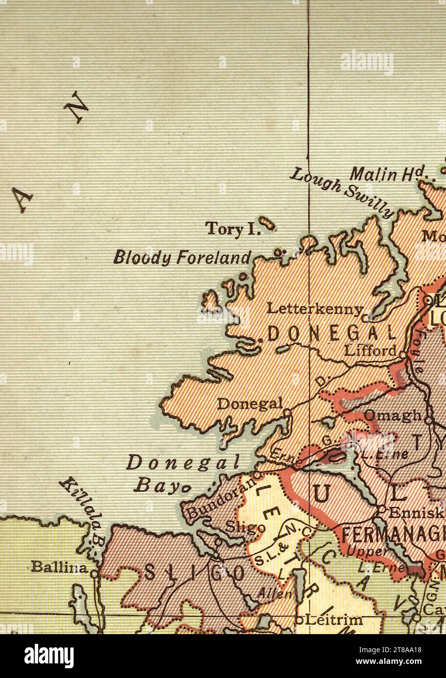 Donegal map hi-res stock photography and images - Alamy