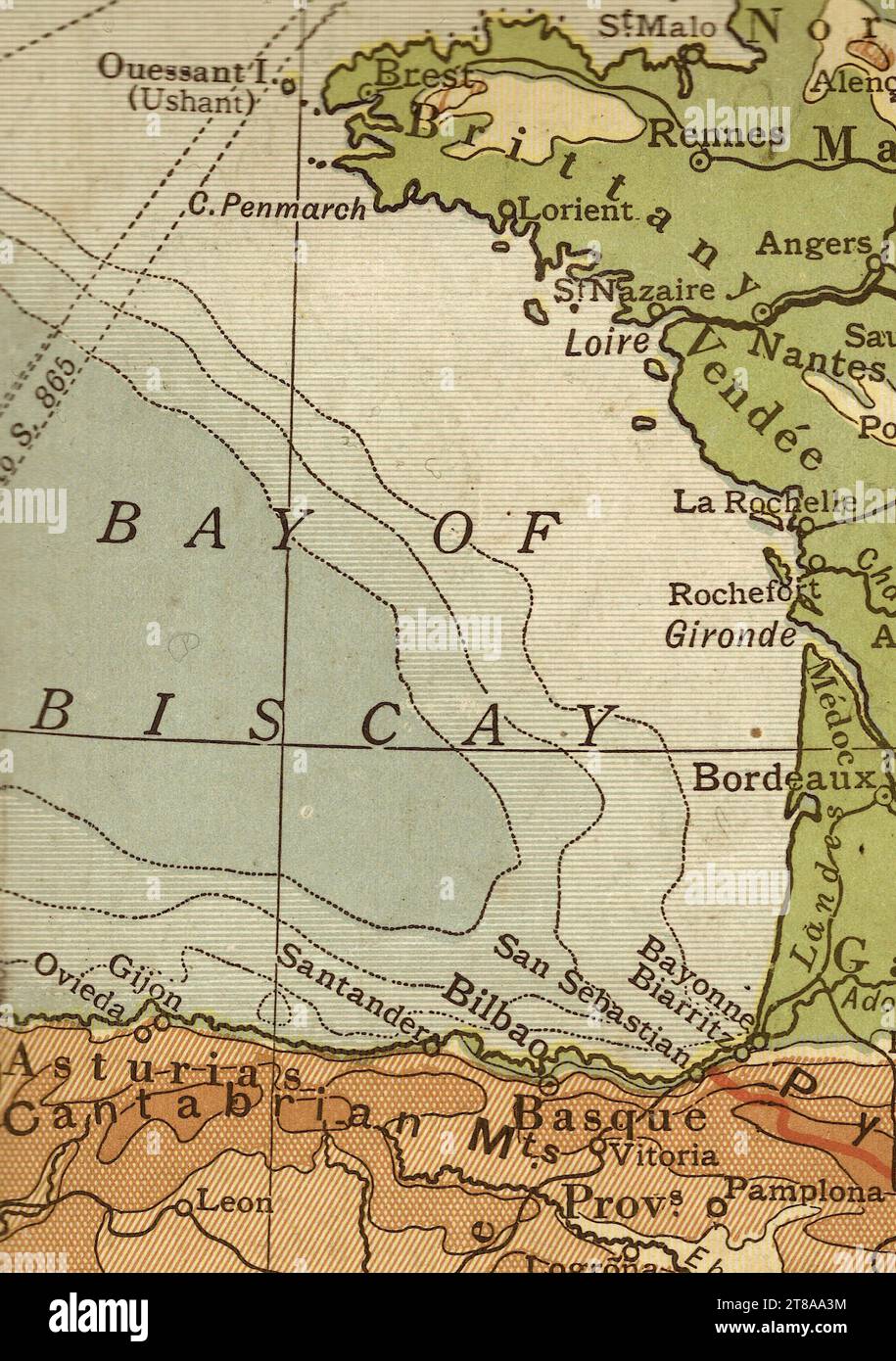 Biscay map hi-res stock photography and images - Alamy