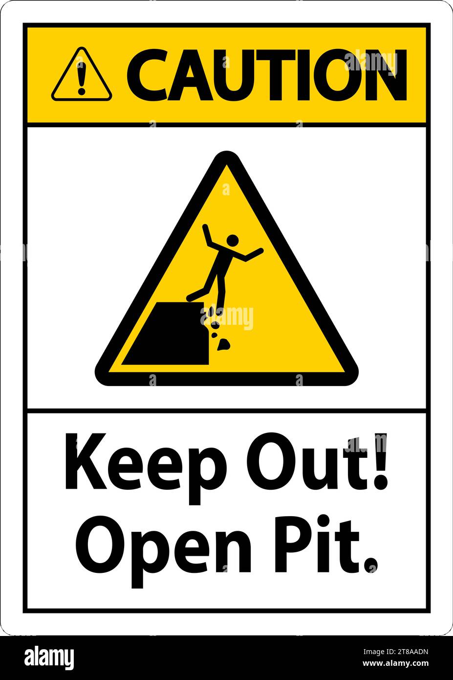 Caution Sign Keep Out Open Pit Stock Vector Image And Art Alamy