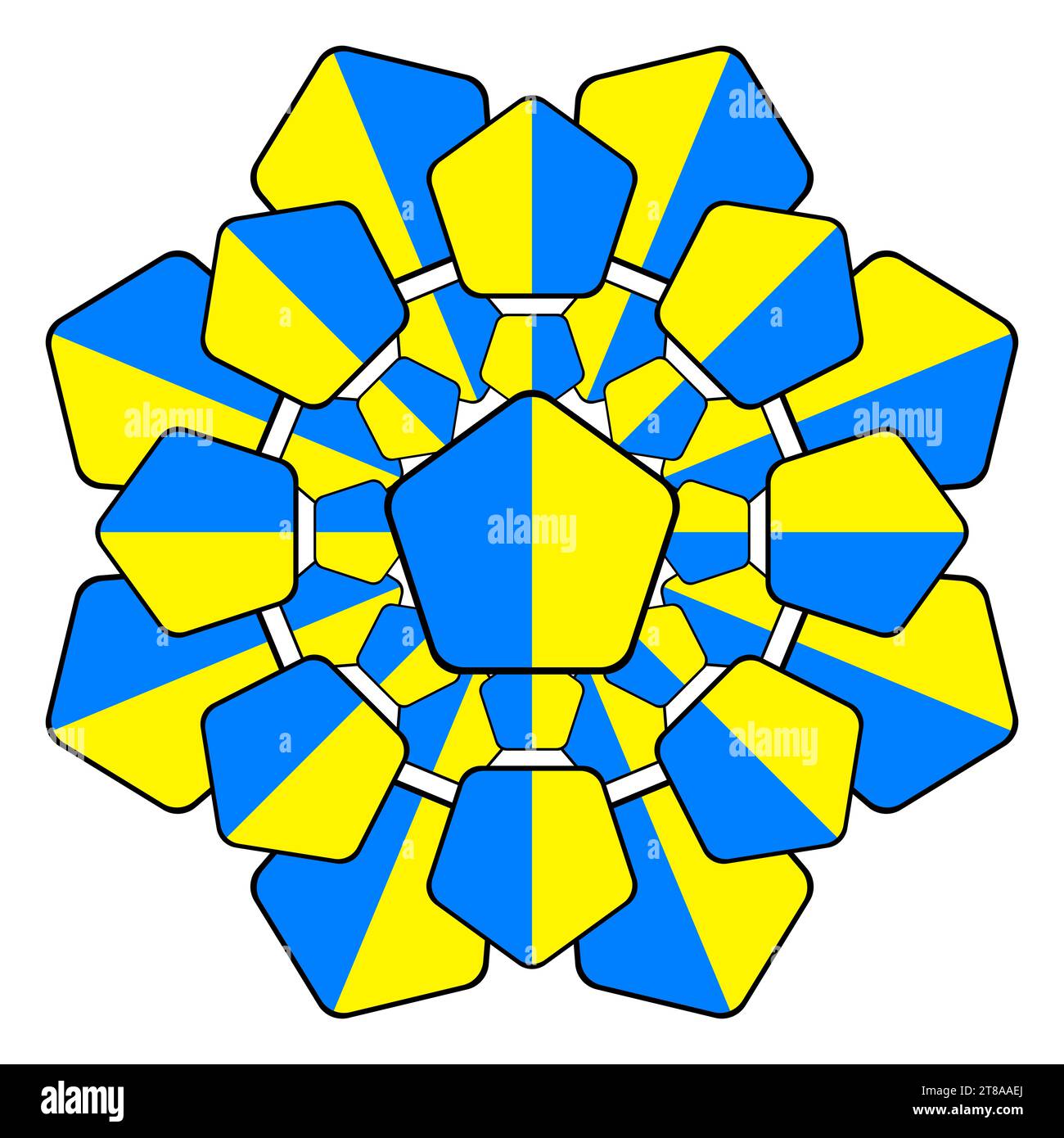 Abstract Bicolor Art blue-yelow texture. Modern stylish abstract ...