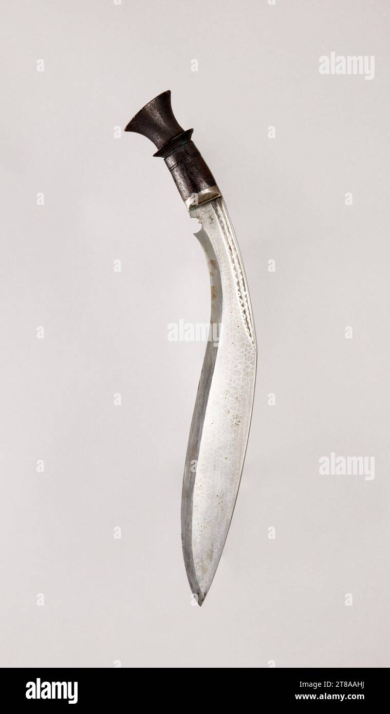 Knife (Kukri), c. 1750–1800. Nepal. Steel with etched surface and ...