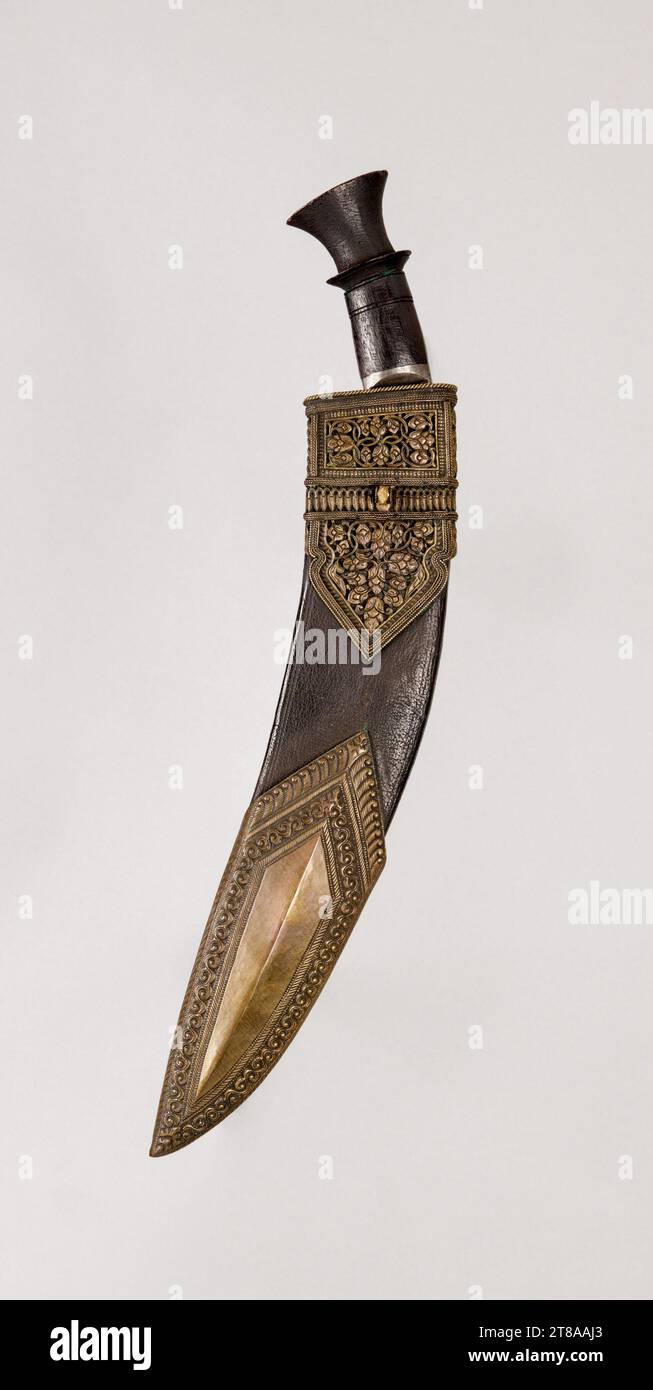 Knife (Kukri), c. 1750–1800. Nepal. Steel with etched surface and ...
