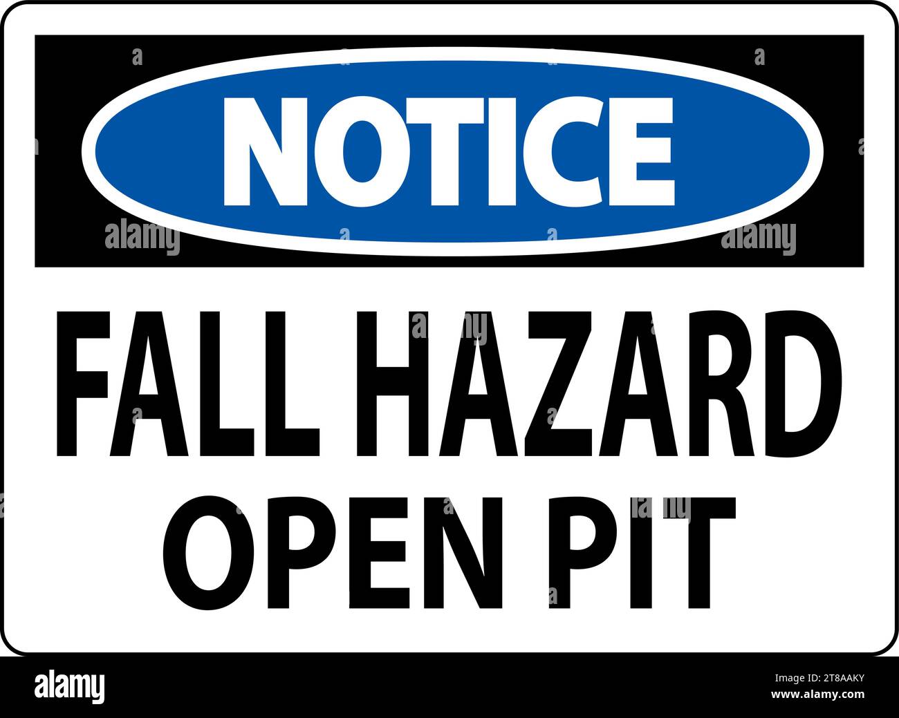 Notice Sign Fall Hazard - Open Pit Stock Vector Image & Art - Alamy