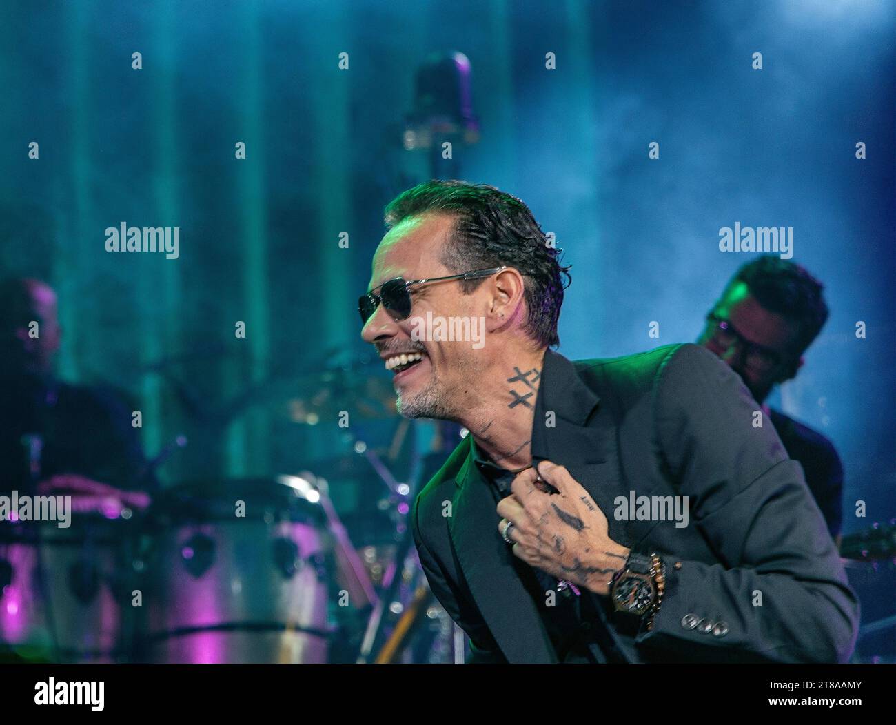 Miami, United States. 18th Nov, 2023. Marc Anthony performs on stage at ...