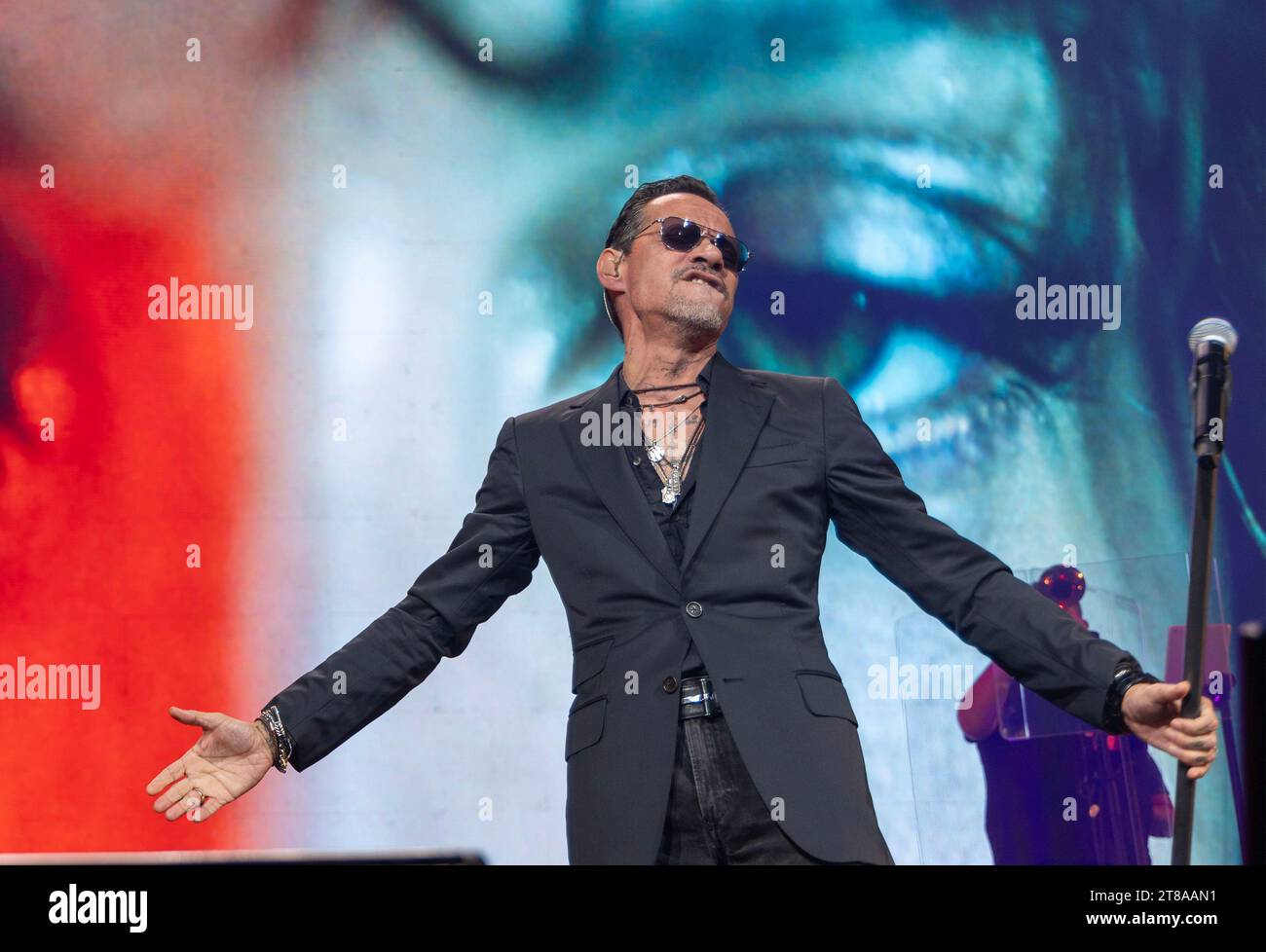 Miami, United States. 18th Nov, 2023. Marc Anthony performs on stage at ...