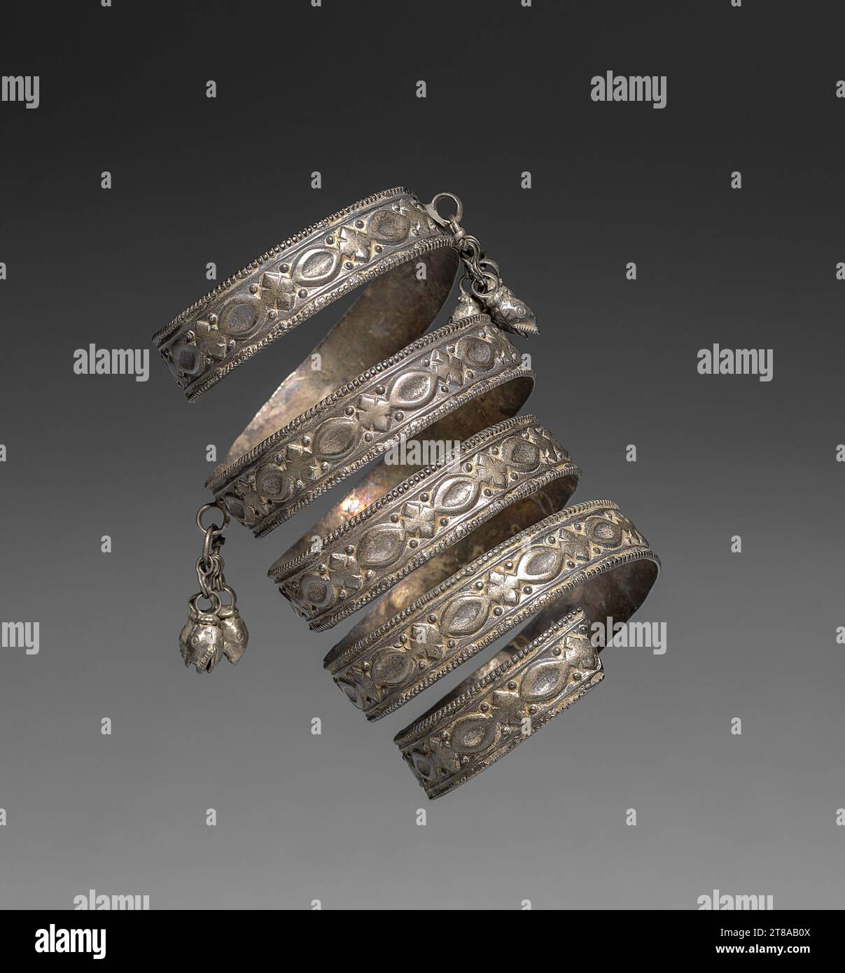 Spiral Armlet, 1800s. India. Silver; diameter: 6.4 cm (2 1/2 in Stock ...