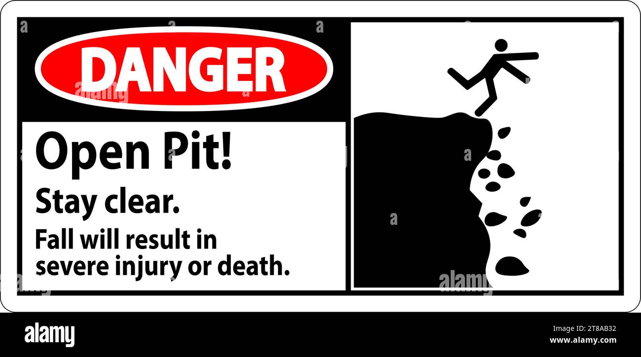 Danger open excavation sign construction hi-res stock photography and ...