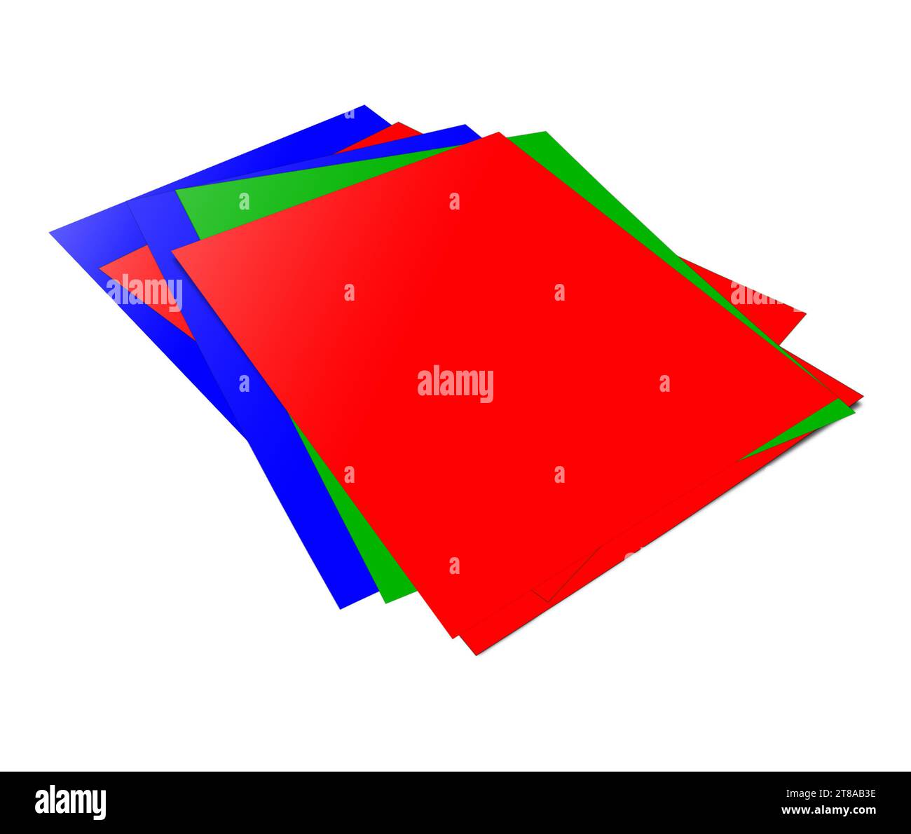 Three Reports blank template red, green and blue (RGB) for presentation ...