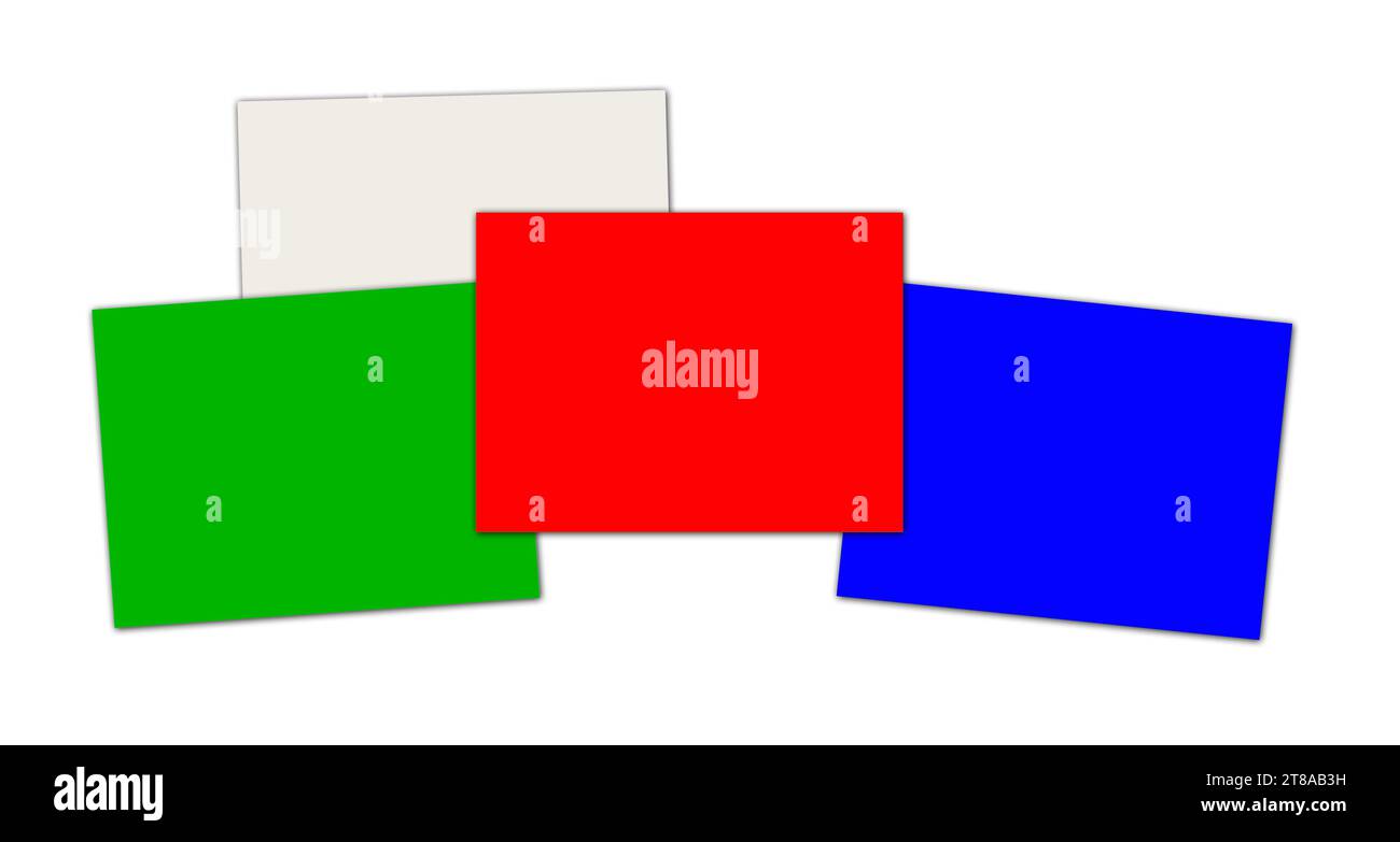 RGB Insert report or screenshoot blank template red, green and blue ...