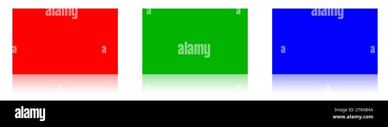 RGB Insert report or screenshoot blank template red, green and blue ...