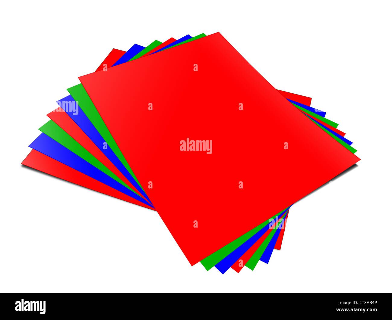 Three Reports blank template red, green and blue (RGB) for presentation ...