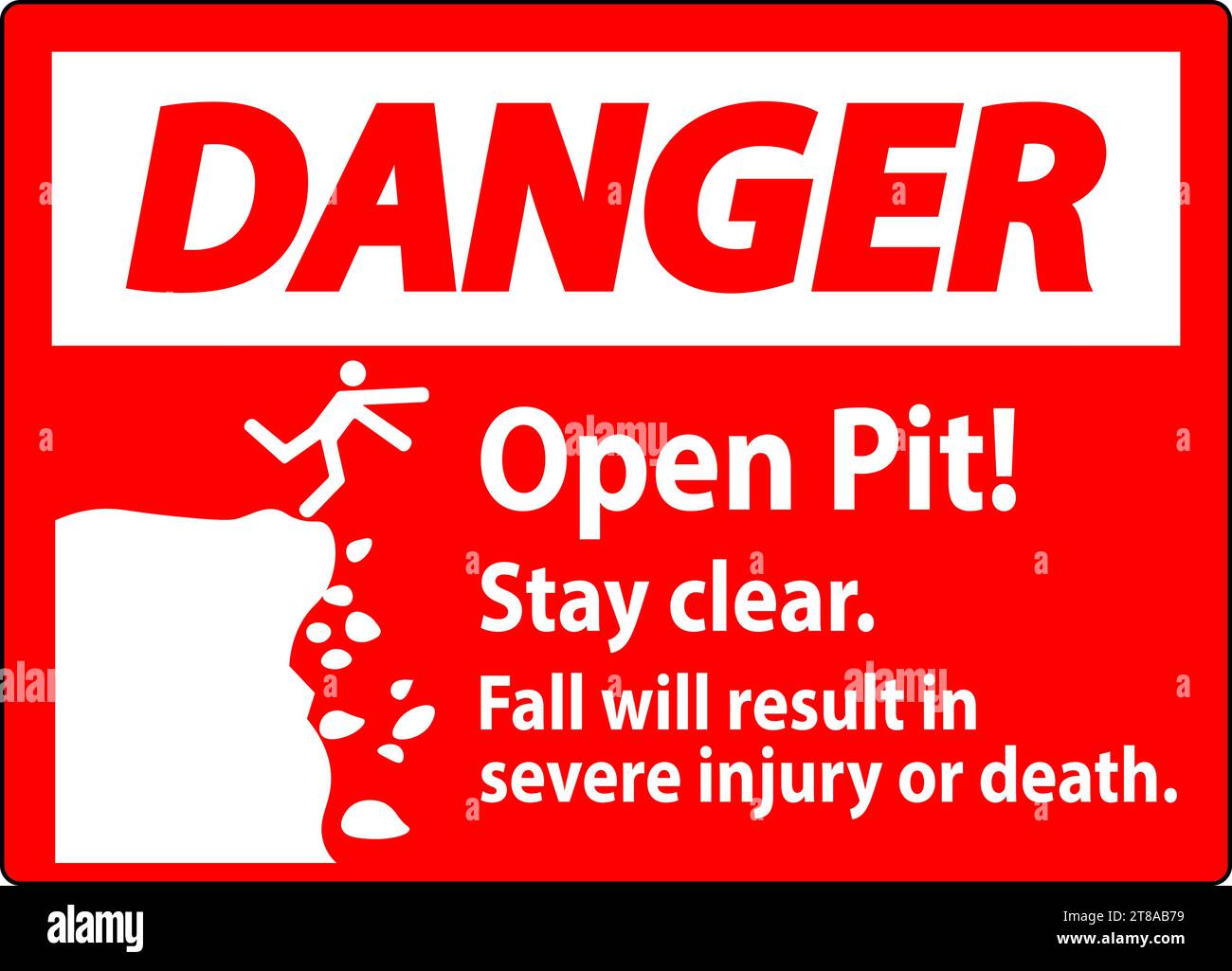 Danger open excavation sign construction hi-res stock photography and ...