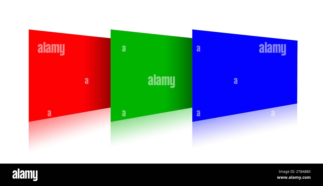 RGB Insert report or screenshoot blank template red, green and blue ...