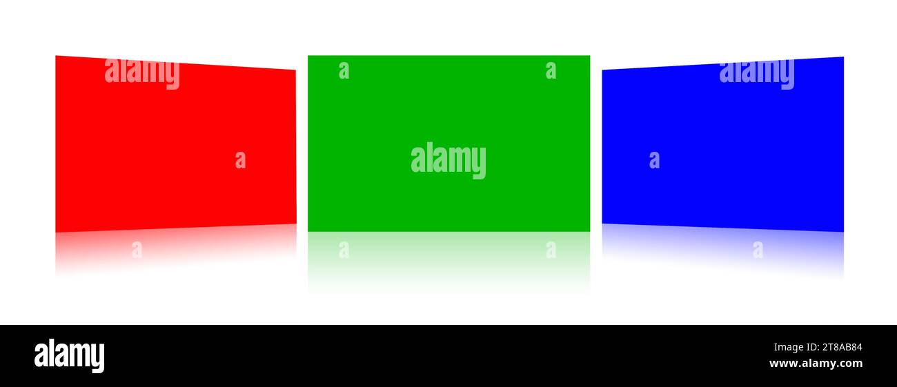 RGB Insert report or screenshoot blank template red, green and blue ...