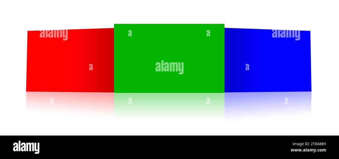 RGB Insert report or screenshoot blank template red, green and blue ...