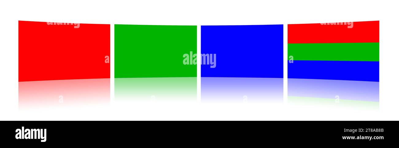 RGB Insert report or screenshoot blank template red, green and blue ...