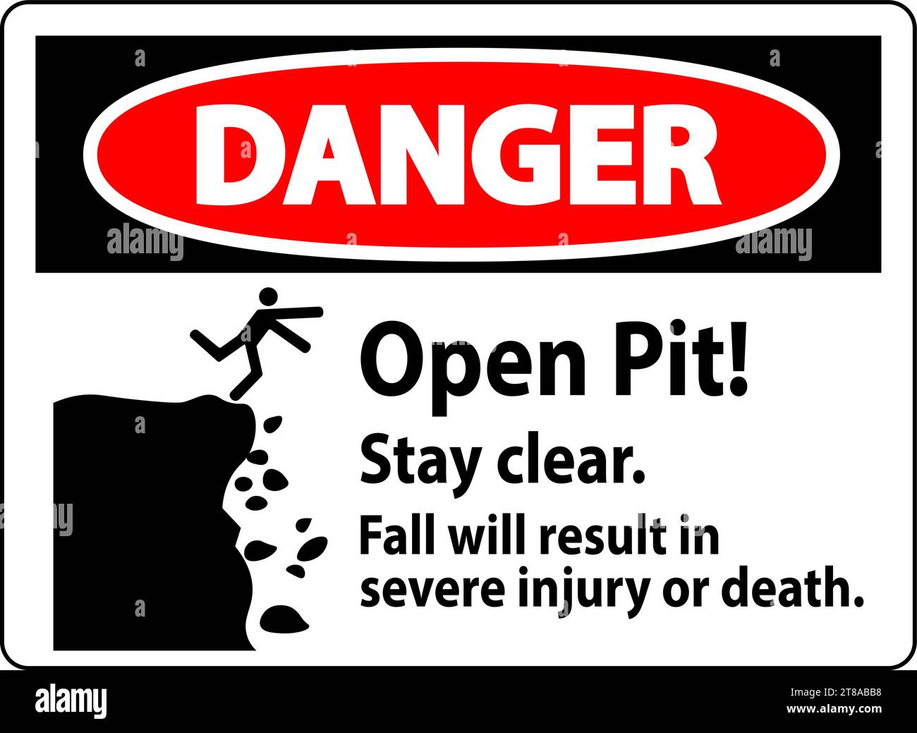 Danger open excavation sign construction hi-res stock photography and ...