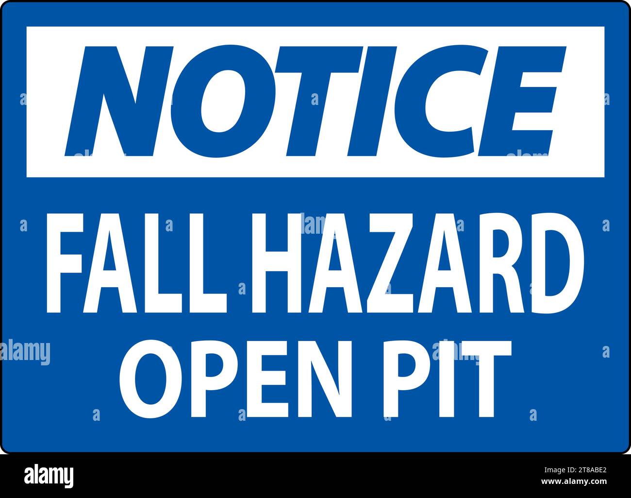 Notice Sign Fall Hazard - Open Pit Stock Vector Image & Art - Alamy