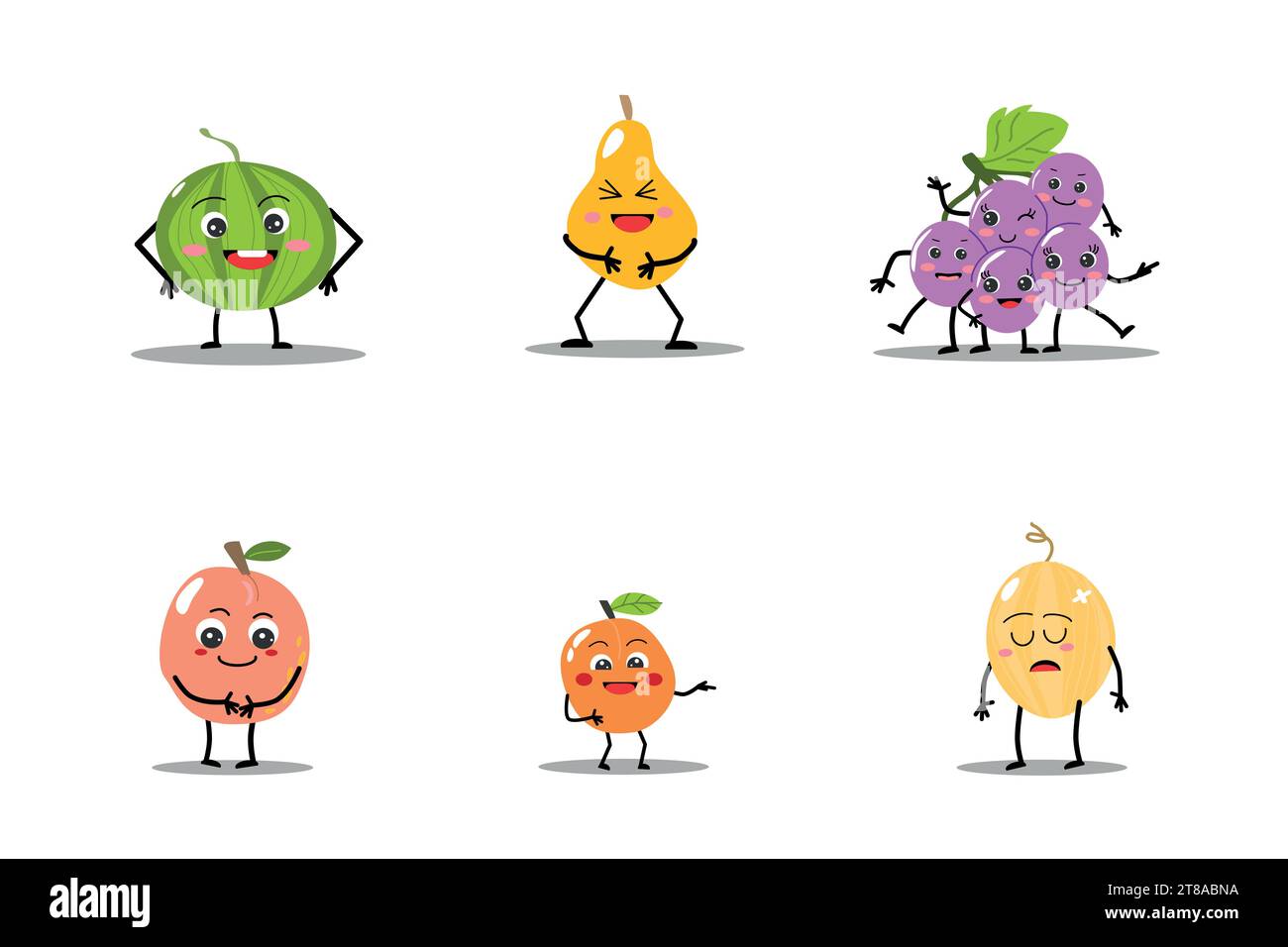 Happy fruits faces Stock Vector Images - Alamy