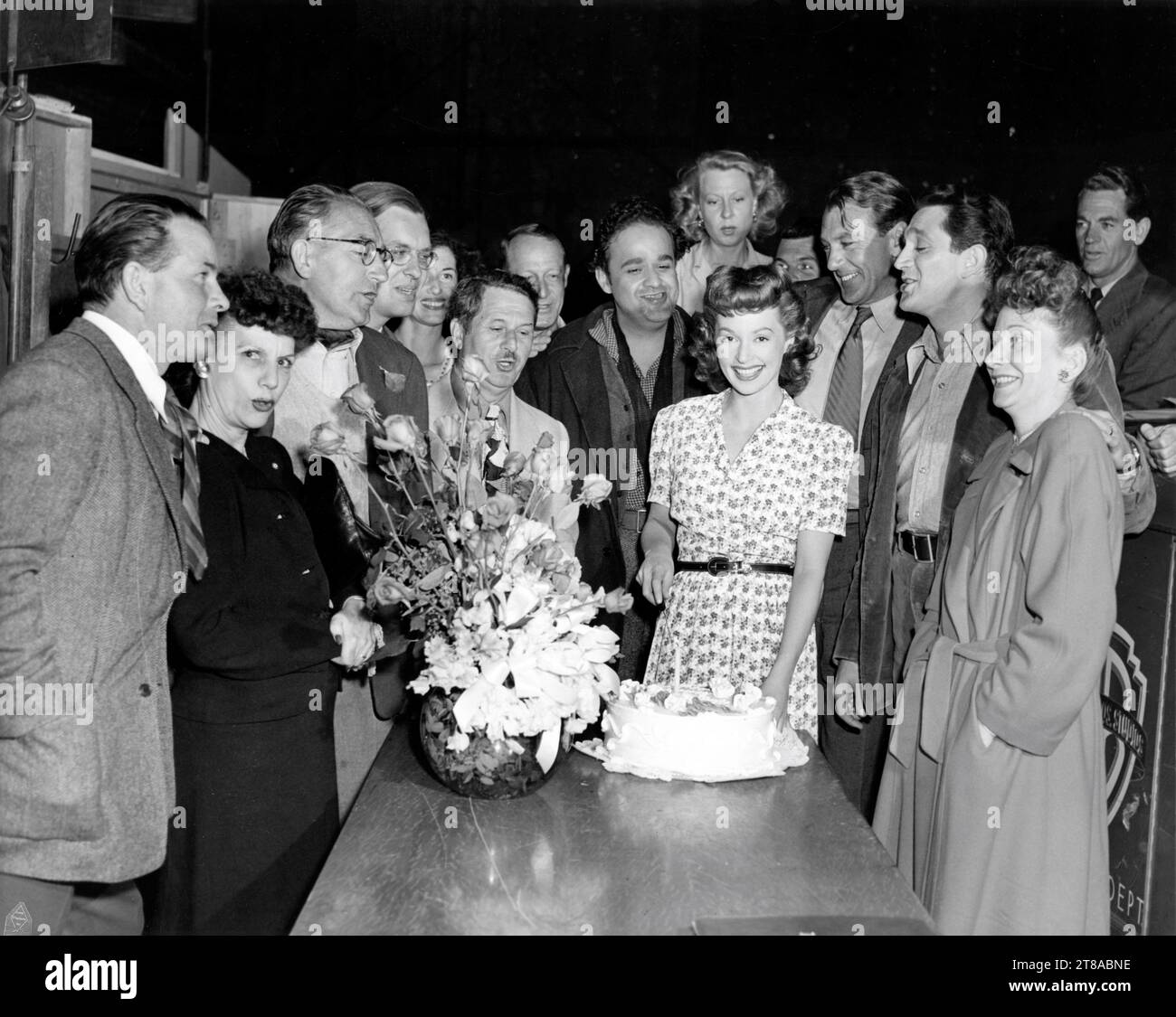 LILLI PALMER celebrating her 32nd birthday on 24th May 1946 on set ...