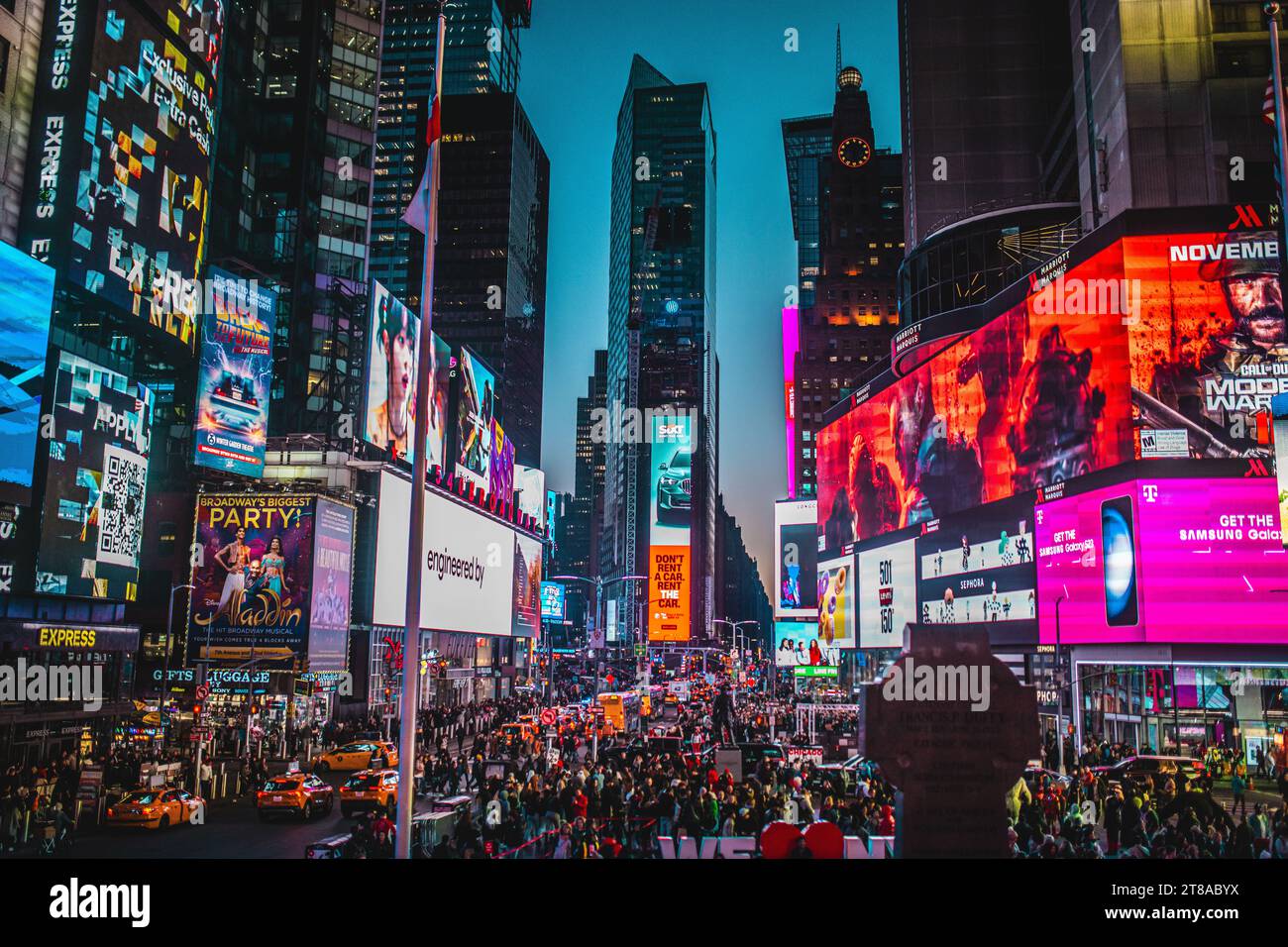 Image of Time Square at night in New York Stock Photo - Alamy