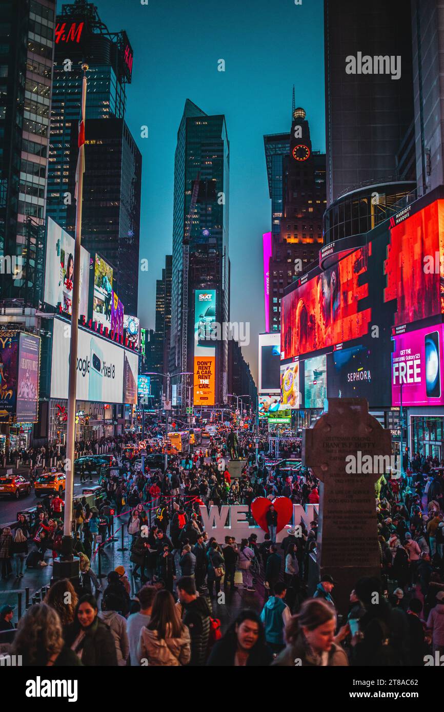 Image of Time Square at night in New York Stock Photo - Alamy