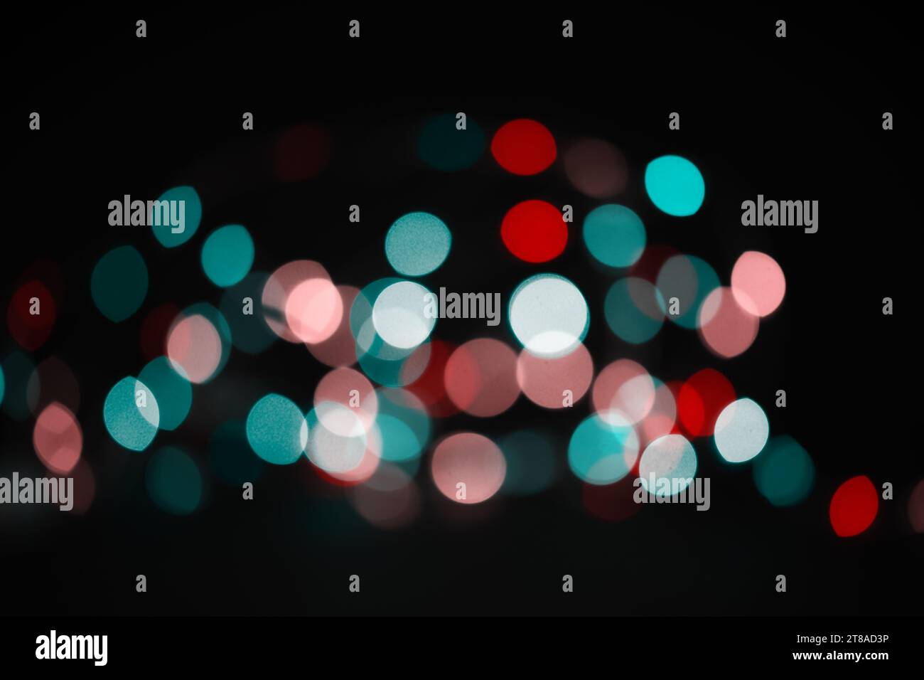 Multi colored defocused bokeh lights overlay. Colourful lens flare ...