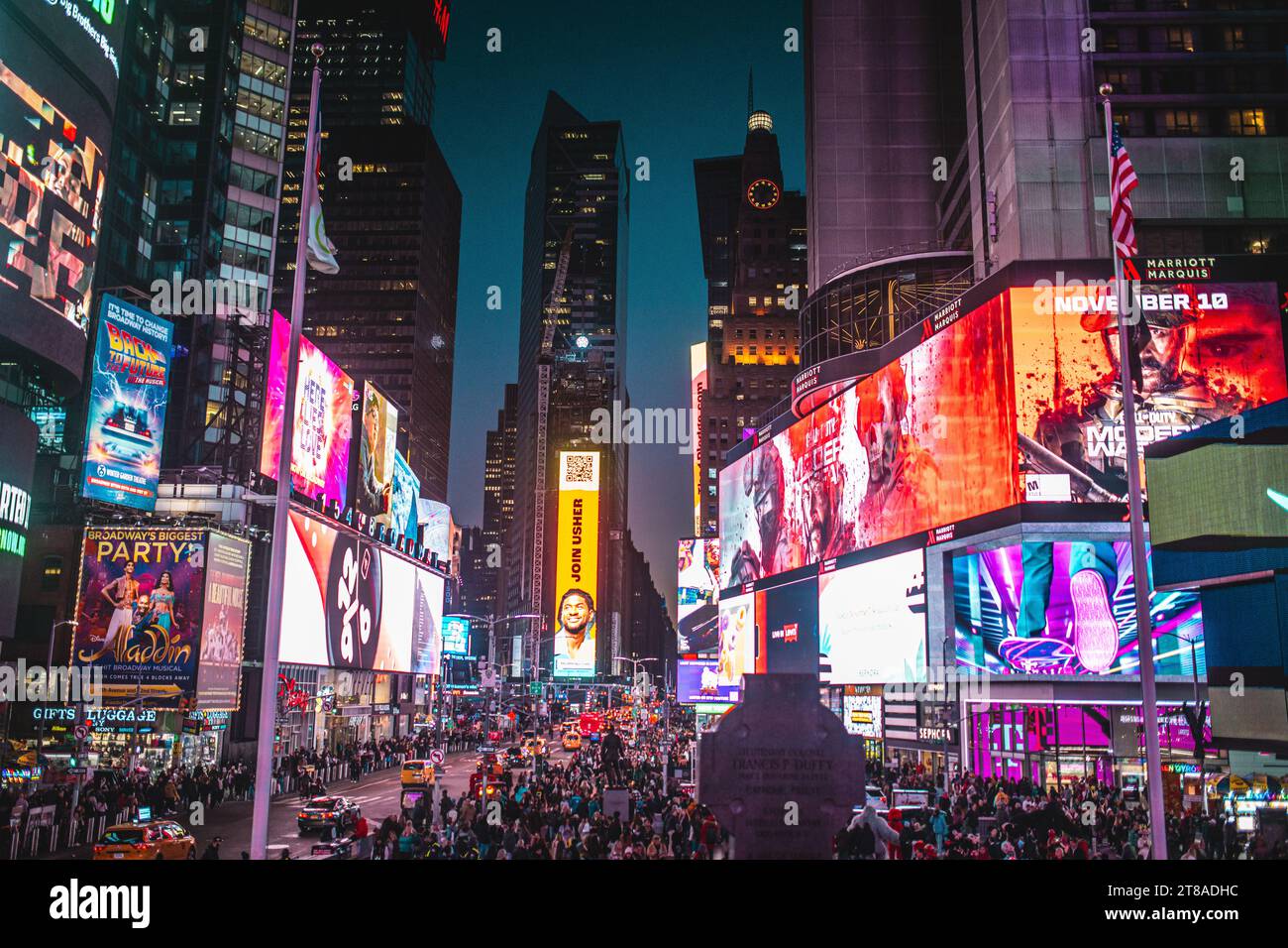 Image of Time Square at night in New York Stock Photo - Alamy
