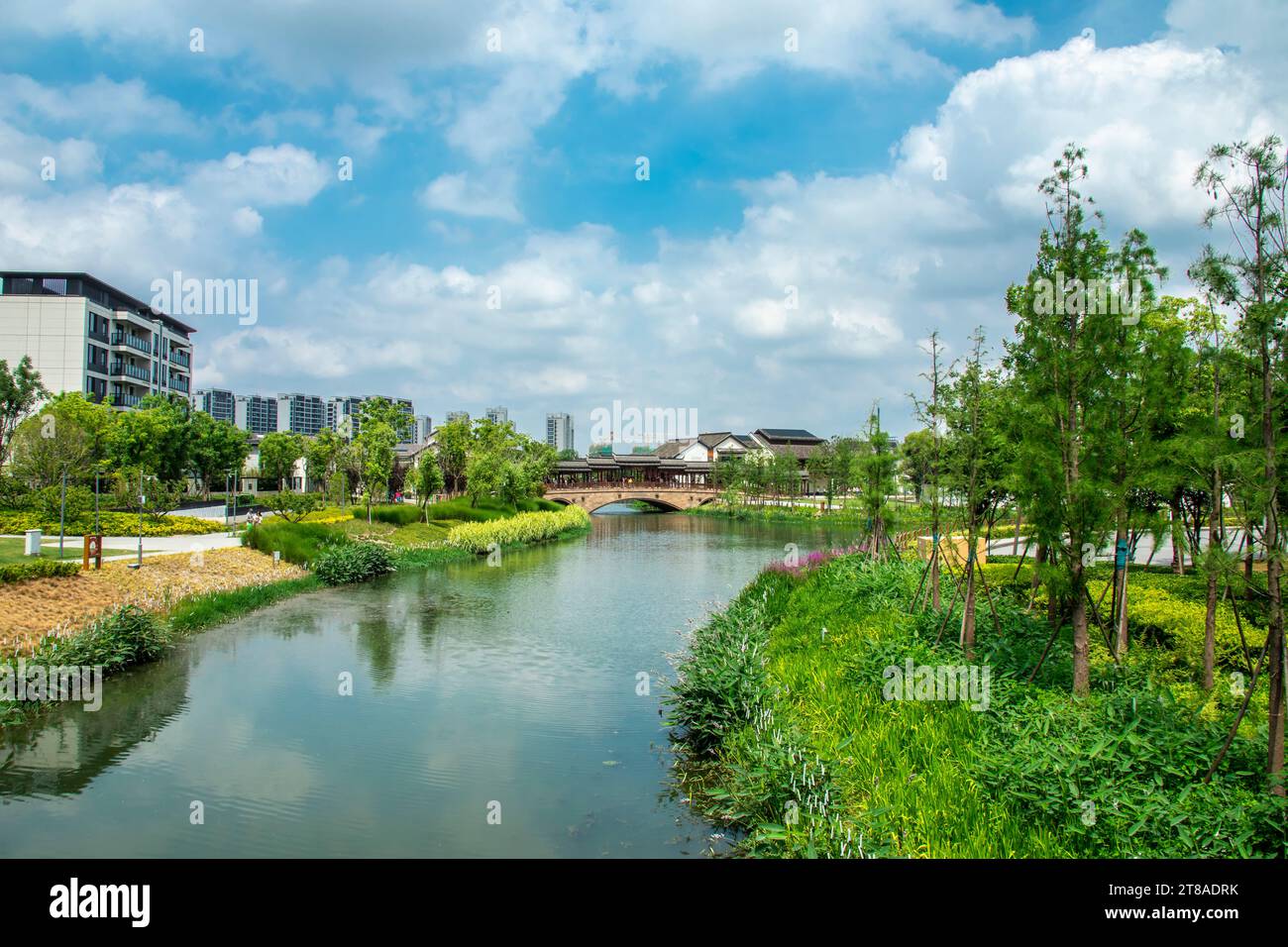 Shanghai China 12th Jun 2023: the "YanYu Covered bridge" in PanLong ...