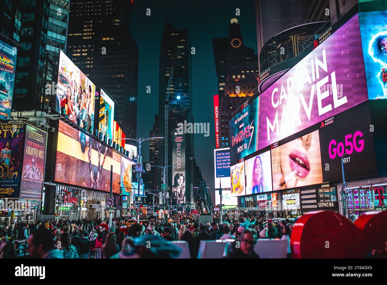 Image of Time Square at night in New York Stock Photo - Alamy