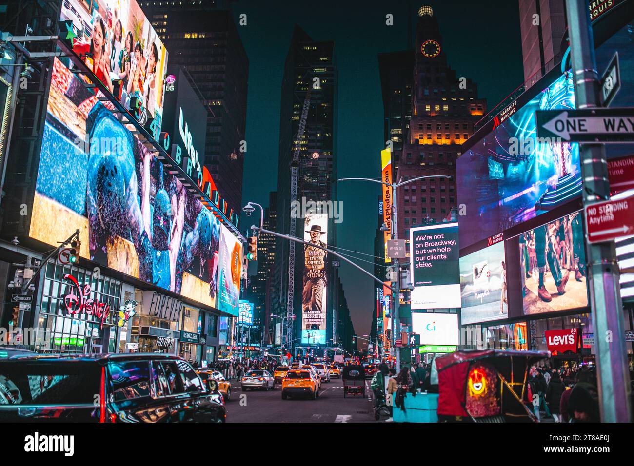 Image of Time Square at night in New York Stock Photo - Alamy