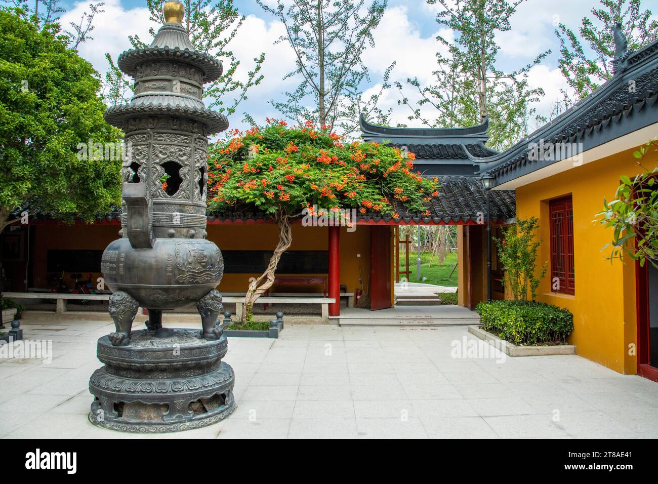 PanLong temple in PanLong TianDi in Panlong QingPu Shanghai China. It is one of China's ancient ...