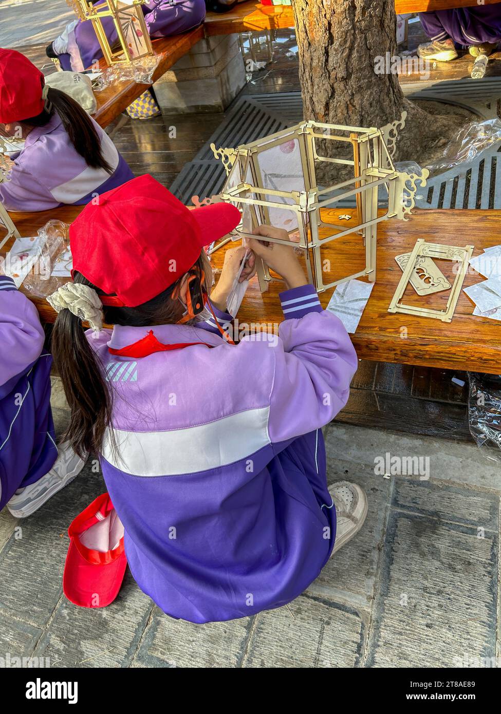 Beijing, China, Large Group People, Chinese Children, School Uniforms ...