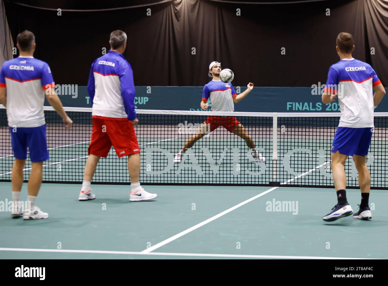 From left: Player Adam Pavlasek, non-playing captain Jaroslav Navratil ...