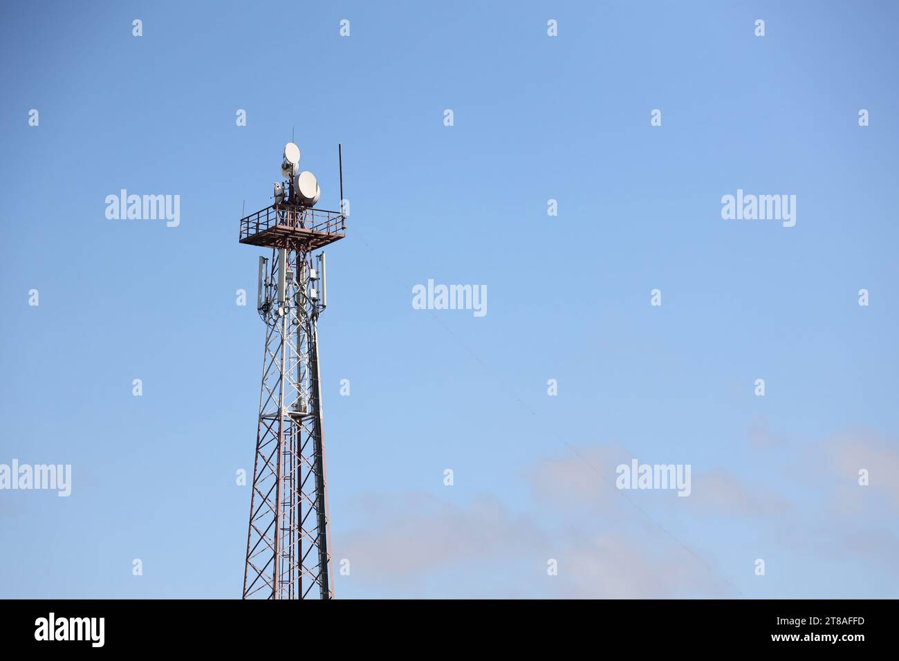 Telecommunication tower of 4G and 5G cellular. Cell Site Base Station. Wireless Communication ...