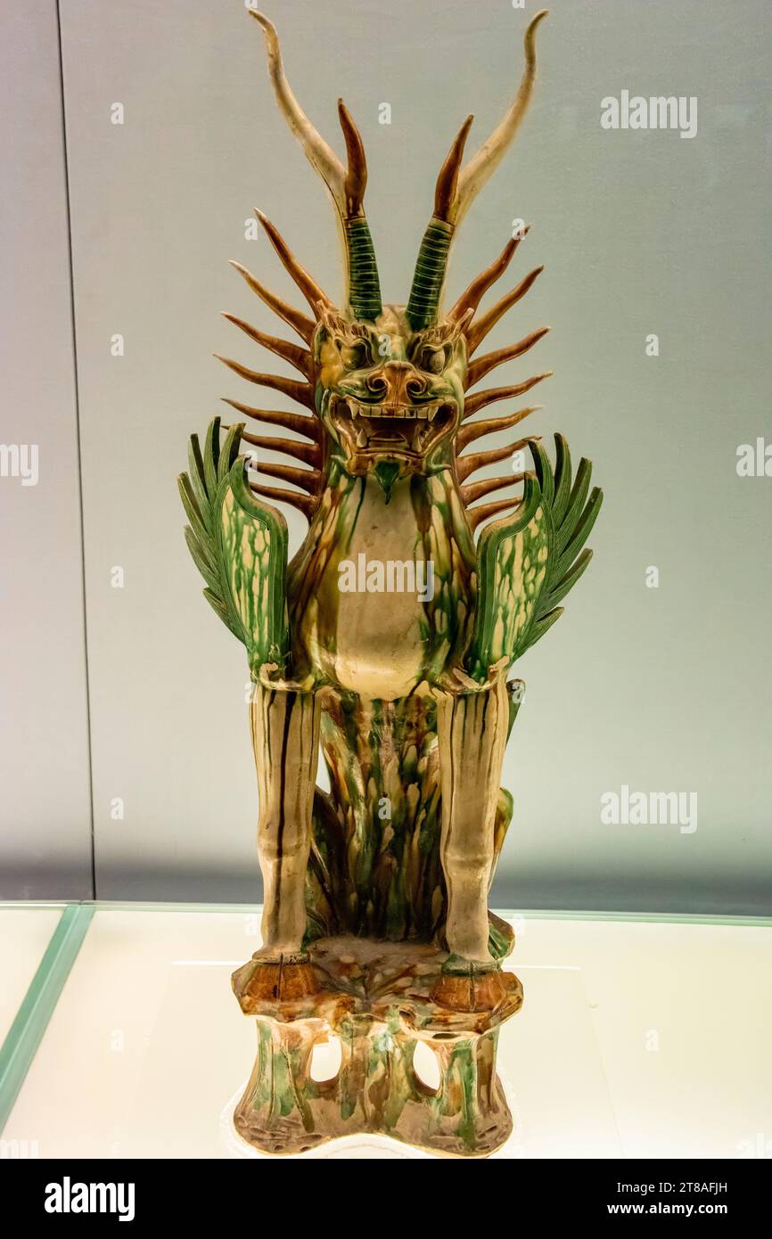 Shanghai China 9th Jun 2023: polychrome glazed pottery statue of ...