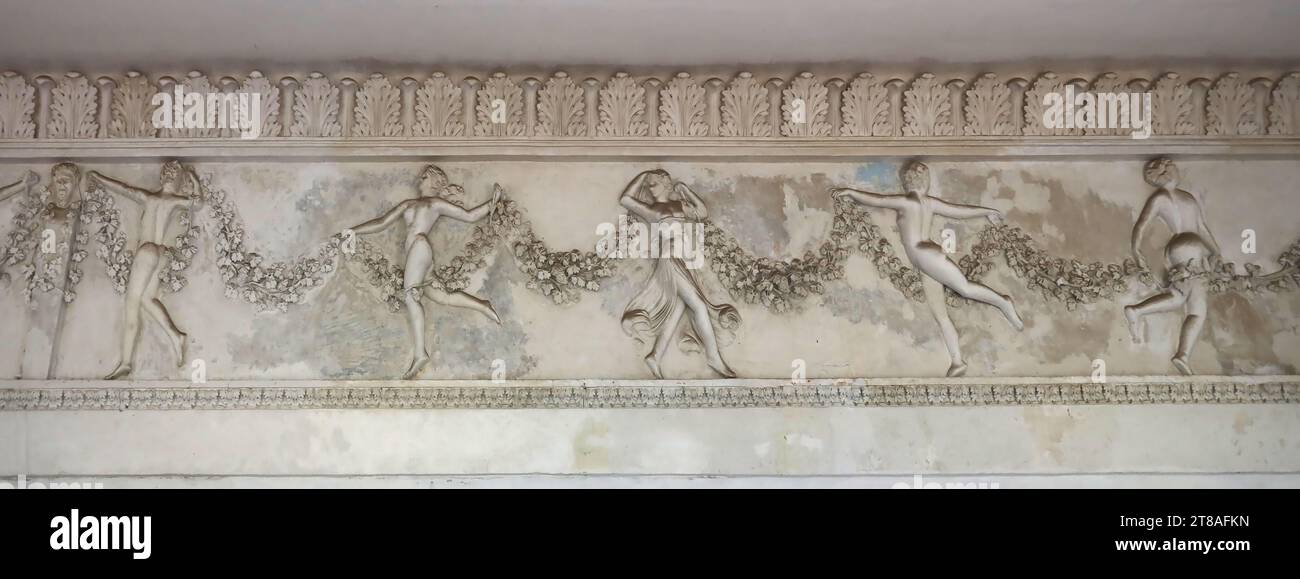 Old medieval elements of architectural decorations of buildings ...