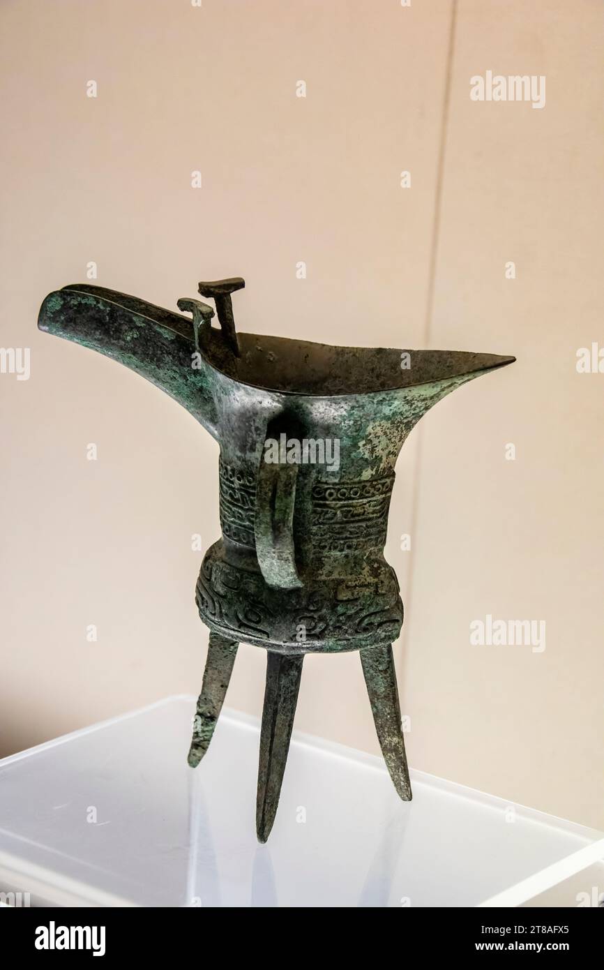 Shanghai China 9th Jun 2023: the JUE (wine Vessel) with animal mask in ...